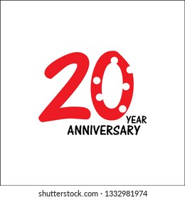 20 Year Anniversary Label Vector Stock Vector (Royalty Free) 1332981974 ...