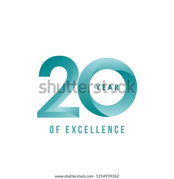 20 Year Excellence Vector Template Design Stock Vector (Royalty Free ...