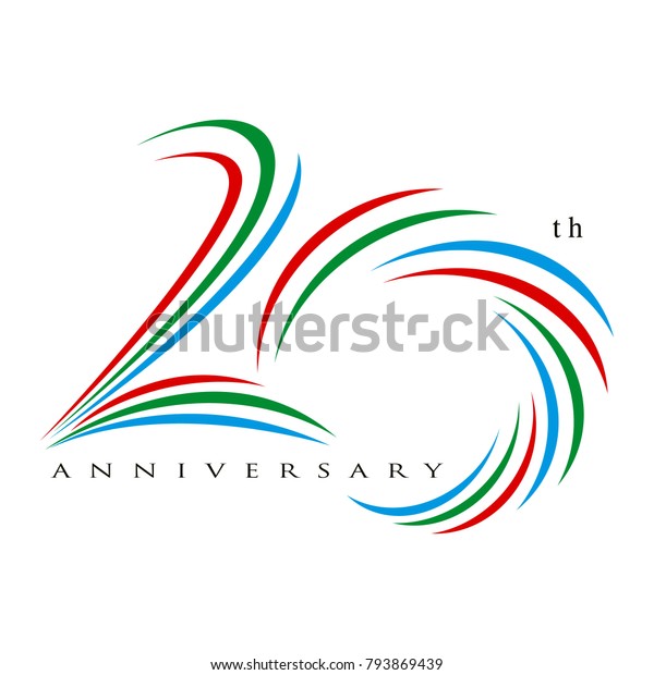 20 Years Anniversary Design Vector Stock Vector (Royalty Free ...