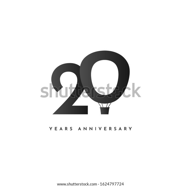 20 Years Anniversary Template Design Vector Stock Vector (Royalty Free ...