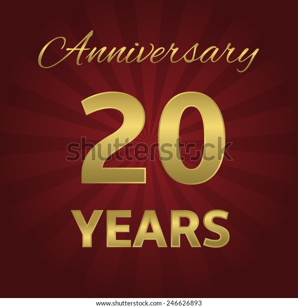 20 Years Anniversary Text On Abstract Stock Vector (Royalty Free ...