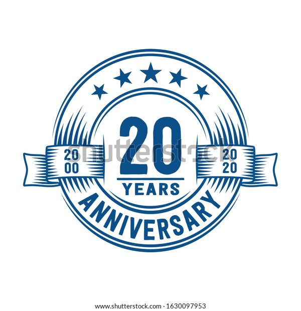 20 Years Logo Design Template 20th Stock Vector (Royalty Free ...