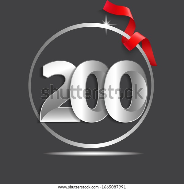 200 Year Anniversary Logo Vector Template Stock Vector (Royalty Free ...