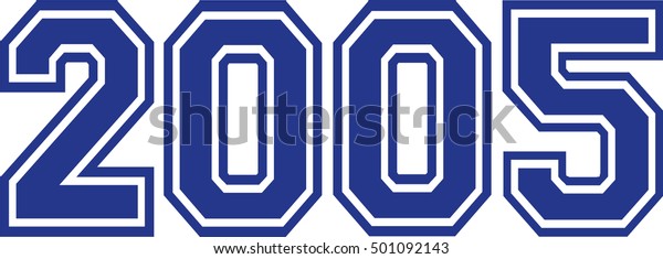 2005 Year College Font Stock Vector (Royalty Free) 501092143 | Shutterstock