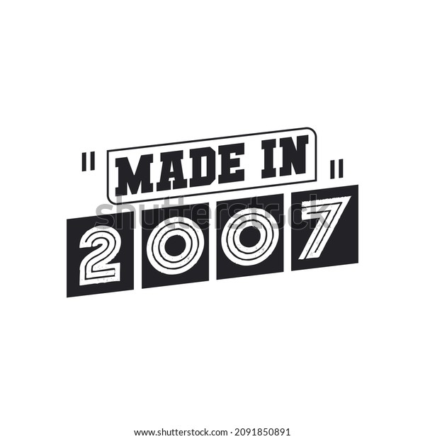2007 Birthday Celebration Made 2007 Stock Vector (Royalty Free ...
