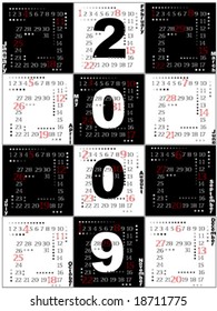 2009 Calendar Illustration Stock Vector (Royalty Free) 18711775