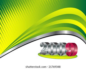 2009 Metallic Text Vector Illustration Stock Vector (Royalty Free ...