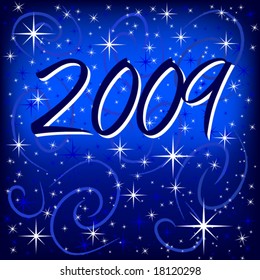 2009 New Year Background Stock Vector (Royalty Free) 18120298 ...