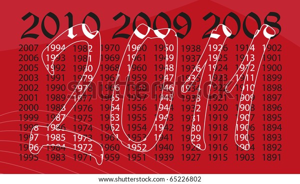 2011 On Past Years Vector Illustration Stock Vector (Royalty Free ...