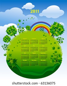 2011 Year Calendar Vector Poster Stock Vector (Royalty Free) 63136075 ...