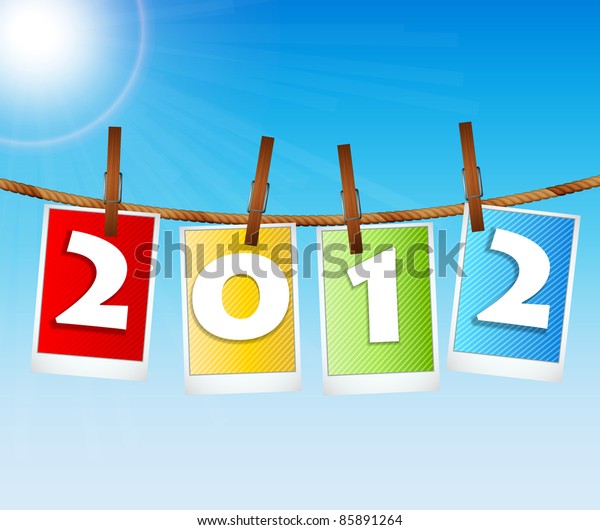 2012 New Years Eve Greeting Vector Stock Vector (Royalty Free) 85891264 ...