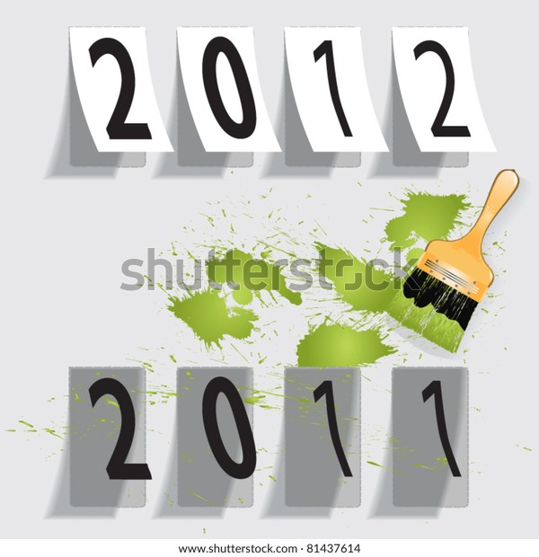 2012 Year Wall Vector Numbers Stock Vector (Royalty Free) 81437614 ...