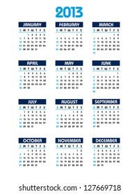 3,701 2013 calendar template Images, Stock Photos & Vectors | Shutterstock