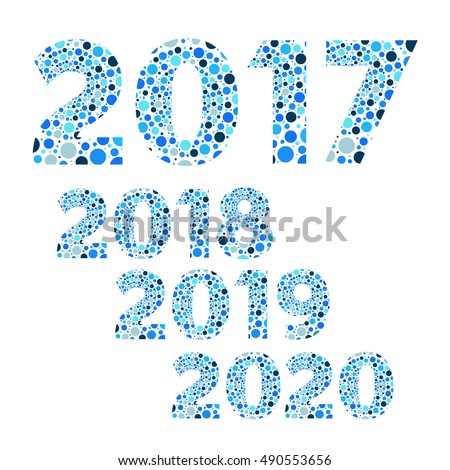 2017 2018 2019 2020 New Year Stock Vector (Royalty Free) 490553656 ...