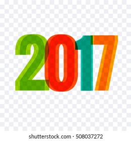 2017 Bright Card Numbers On Isolated Stock Vector (Royalty Free ...