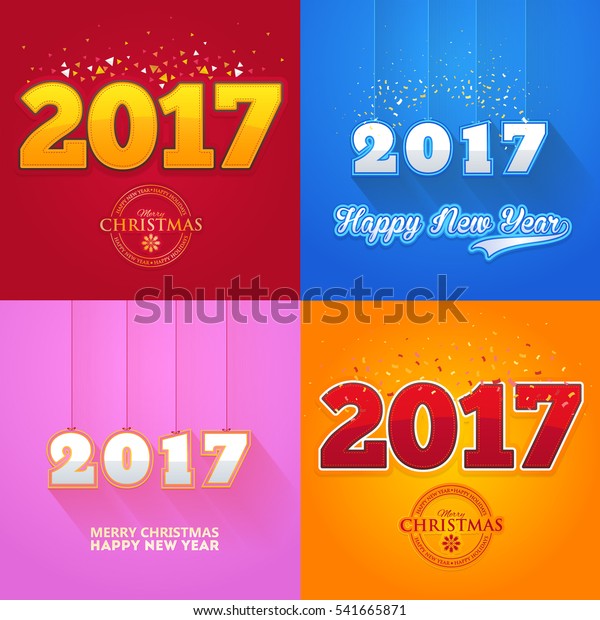 2017 Numbers Concept Happy New Year Stock Vector (Royalty Free ...