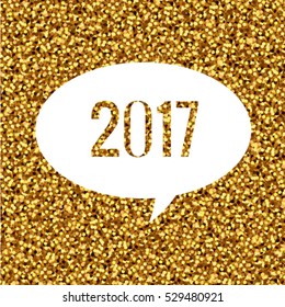 2017 Year Gold Vector Background Stock Vector (Royalty Free) 529480921 ...