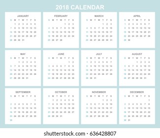 Horizontal Calendar 2020 Header Footer Your: vector de stock (libre de ...