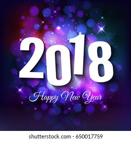 2018 New Year Purple Background Vector Stock Vector (Royalty Free ...