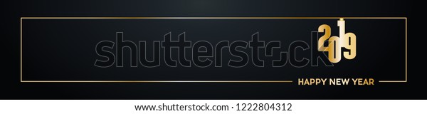 2019 Happy New Year Header Background Stock Vector (Royalty Free ...