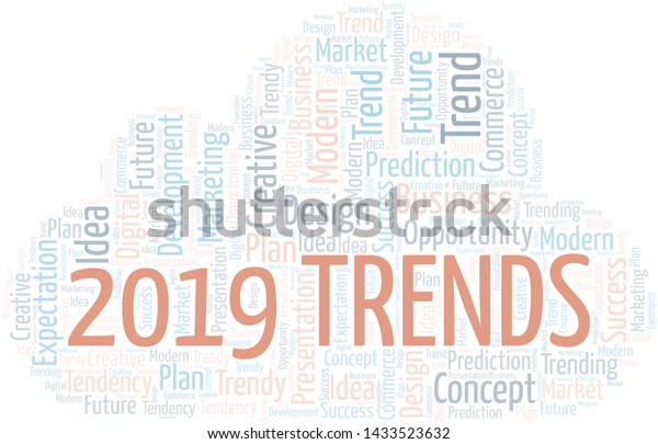 2019 Trends Word Cloud Wordcloud Made Stock Vector (Royalty Free ...