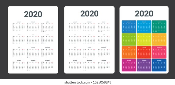 18,358 2020 calender Images, Stock Photos & Vectors | Shutterstock