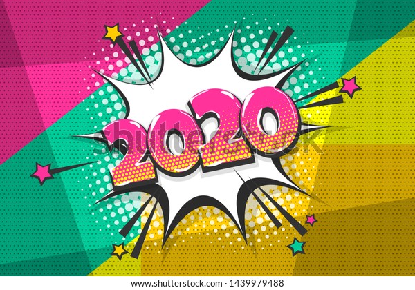2020 Cartoon Comic Text Speech Bubble Stock Vector (Royalty Free ...