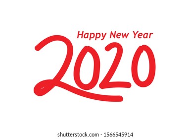 2020 Handwriting Logo Vector New Year Stock Vector (Royalty Free ...