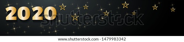 2020 Happy New Year Header Background Stock Vector (Royalty Free ...