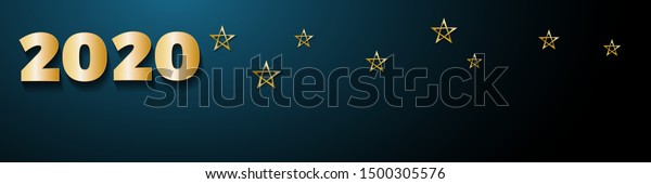 2020 Happy New Year Header Background Stock Vector (Royalty Free ...