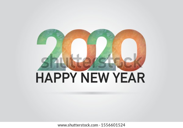 2020 Happy New Year Vector Green 스톡 벡터(로열티 프리) 1556601524 | Shutterstock