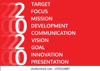2020 Plan Strategy Target Mission Goal Stock Vector (Royalty Free ...