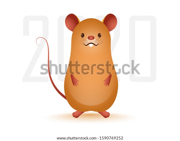 2020 Text Brown Rat Cartoon On Stock Vector (Royalty Free) 1590769252 ...