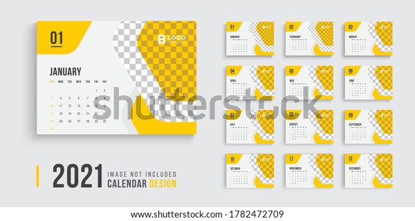 2021 Calendar Design Calender Design 202 Stock Vector (Royalty Free ...