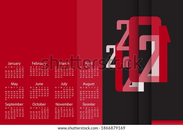 2021 Calendar Design Rainbow Colors Fancy Stock Vector (Royalty Free ...