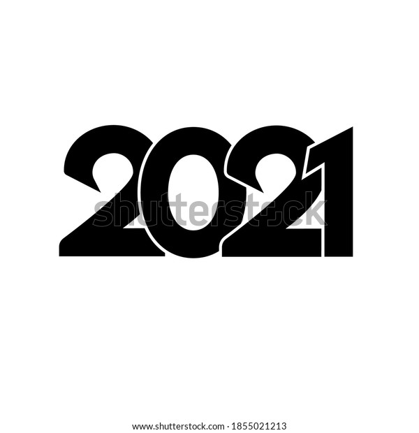 2021 Number Design Template 2021 Text Stock Vector (Royalty Free ...