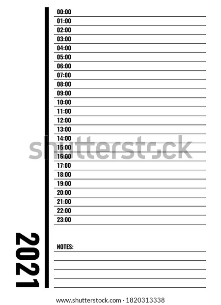 2021 Personal Day Schedule Template Time Stock Vector (Royalty Free ...