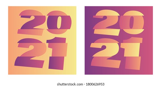 2021 Text Logo Design 2021 Number Stock Vector (Royalty Free ...