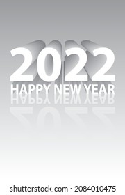 2022 Calligraphy 3d Numbers On White Stock Vector (Royalty Free ...
