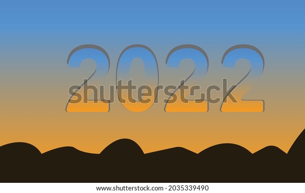 2022 New Year Wishing Vector Stock Vector (Royalty Free) 2035339490 ...