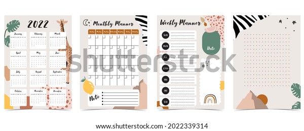 2022 Table Calendar Week Start On Stock Vector (Royalty Free ...