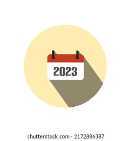 2023 Calendar Icon Vector Graphicflat Illustration 库存矢量图（免版税）2172886387 ...