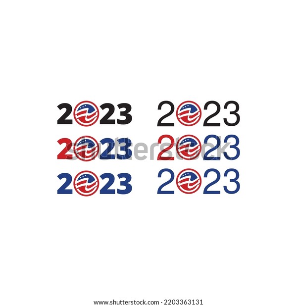 2023 Logo Usa Flag 2023 Design Stock Vector (Royalty Free) 2203363131 ...