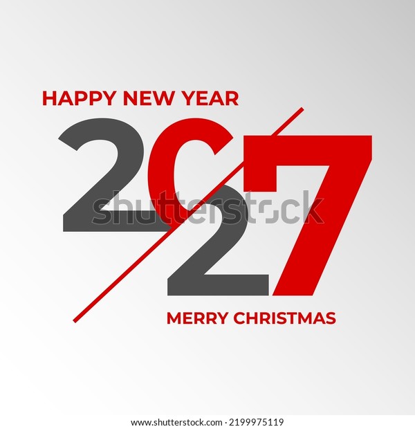 2027 Happy New Year Logo Text Stock Vector (Royalty Free) 2199975119 ...