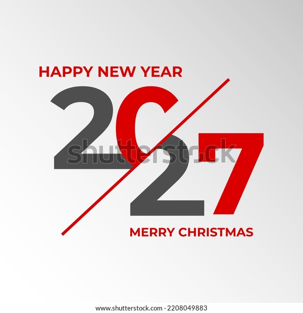 2027 Happy New Year Logo Text Stock Vector (Royalty Free) 2208049883 ...
