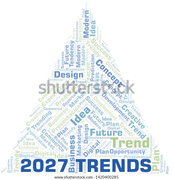 2027 Trends Word Cloud Wordcloud Made Stock Vector (Royalty Free ...