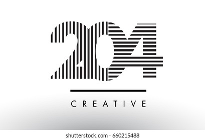204 Black White Number Logo Design 库存矢量图（免版税）660215488 | Shutterstock
