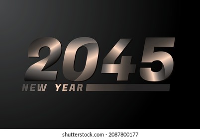 2045 Vector Isolated On Black Background Stock Vector (Royalty Free ...