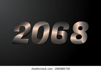 2068 Year Logotype 2068 New Year Stock Vector (Royalty Free) 2085885730 ...