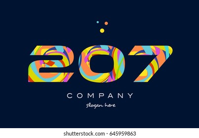 207 Number Digit Numeral Logo Colored 库存矢量图（免版税）645959863 | Shutterstock